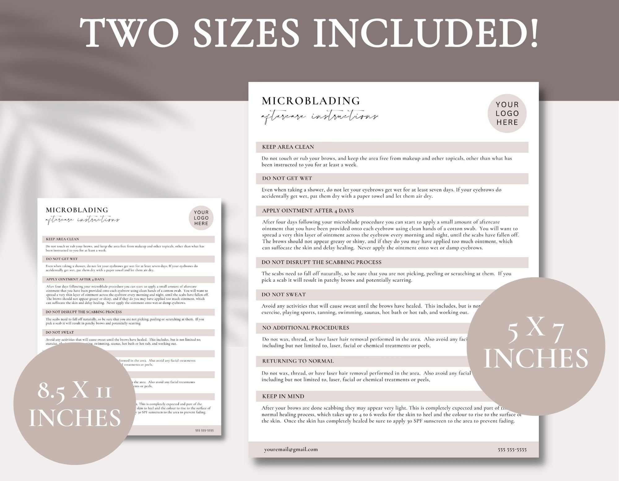 Microblading Aftercare Instructions | Microblading Client Form ...