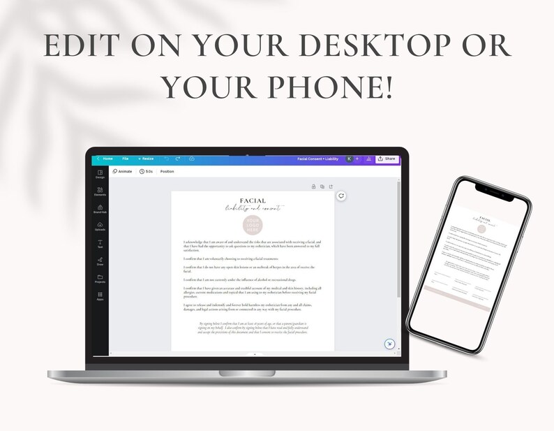 Facial Client Liability and Consent Form Facial Treatment - Etsy