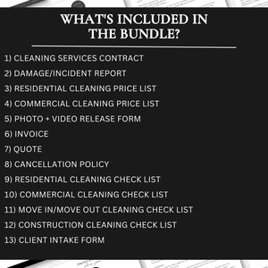 Cleaning Business Document Bundle | Editable Cleaning Business ...