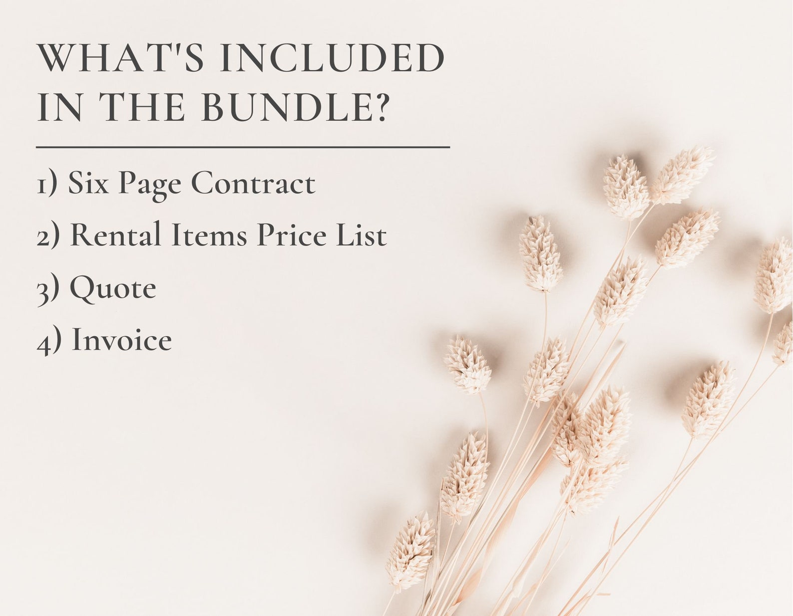 Event Decor Rental Document Bundle | Event Decor Rental Contract ...