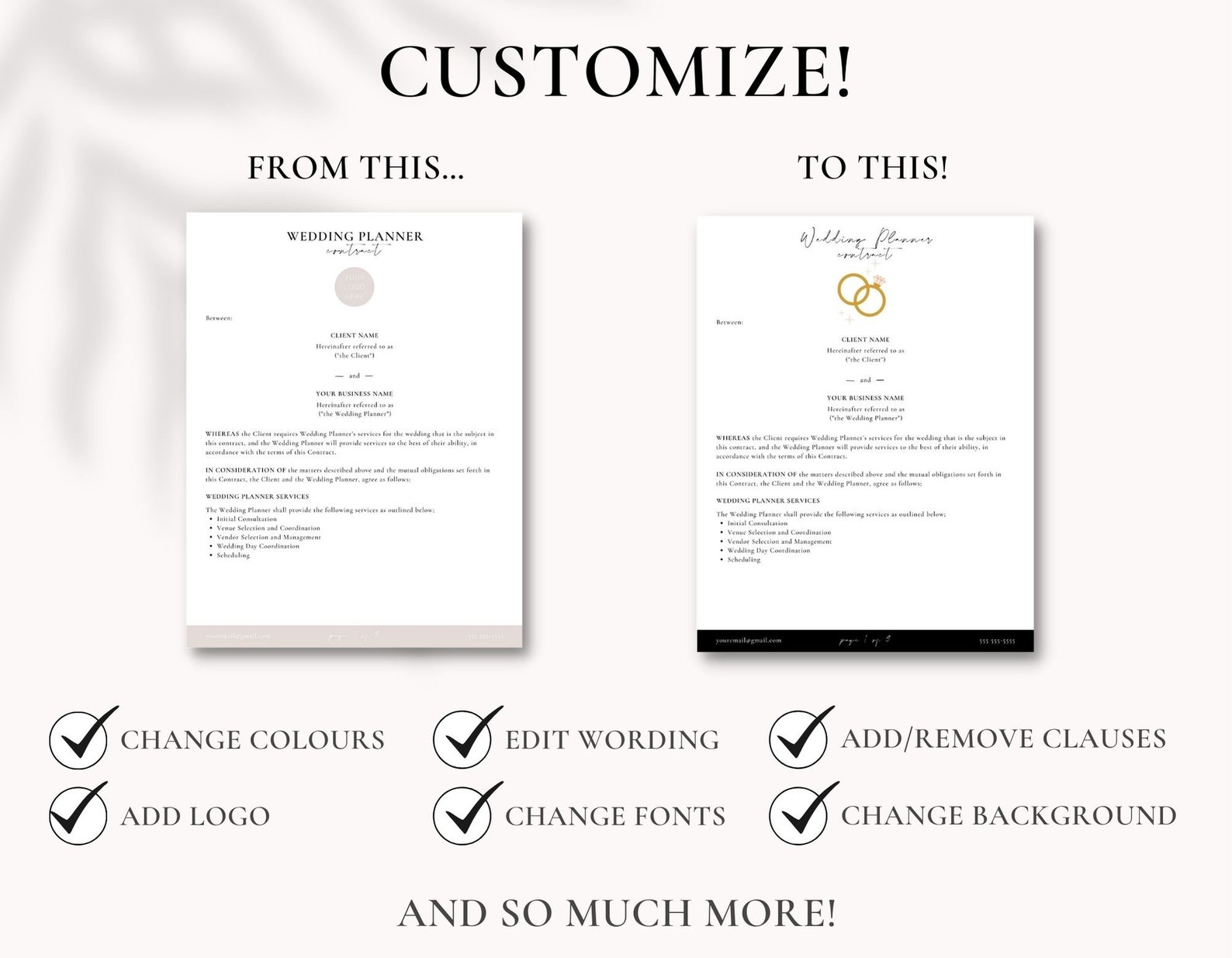 Wedding Planner Contract Template | Contract for Wedding Planner ...