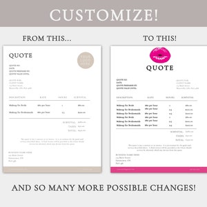 Editable Price Quotation Form | Small Business Price Quote | Modern ...