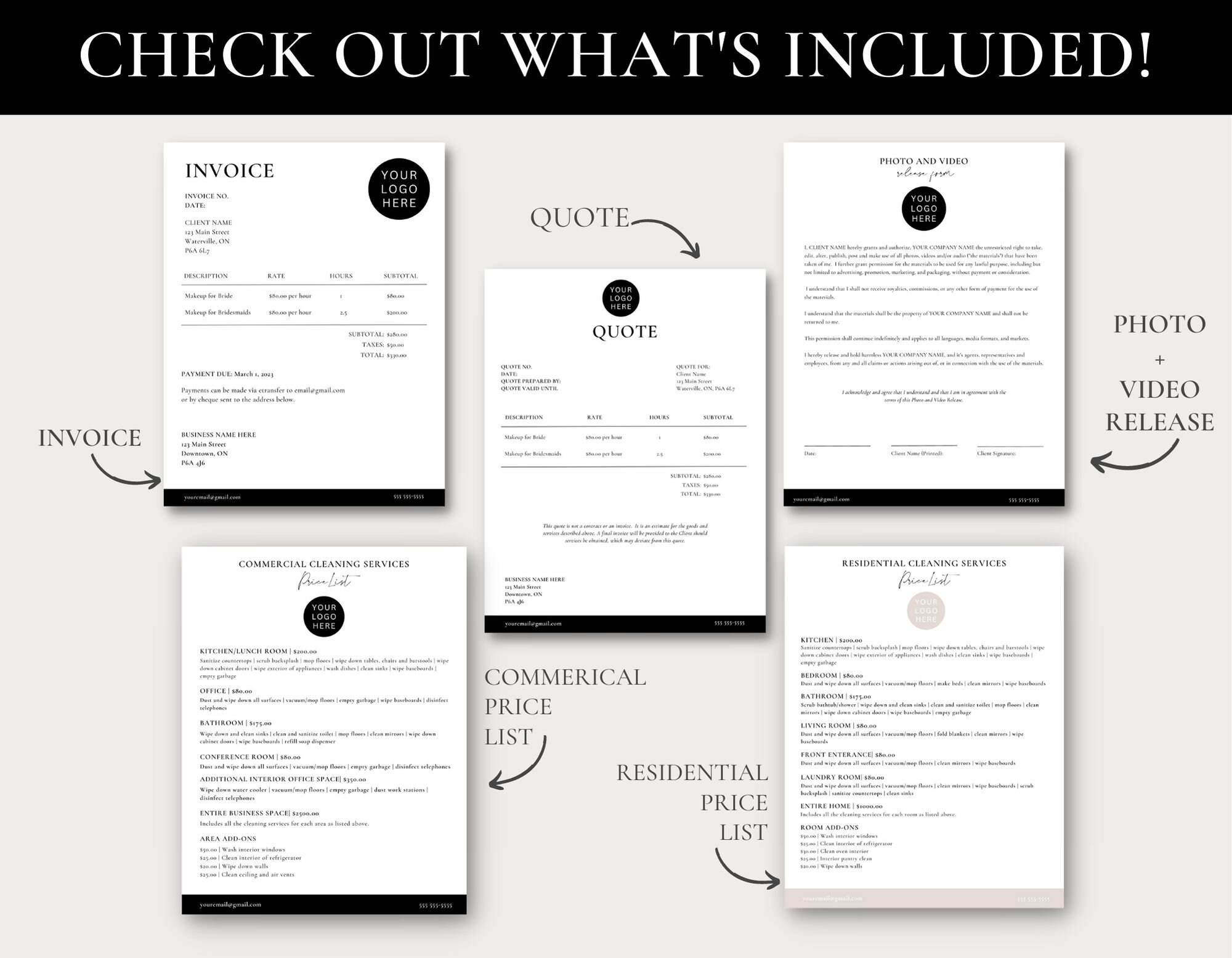Cleaning Business Document Bundle | Editable Cleaning Business ...