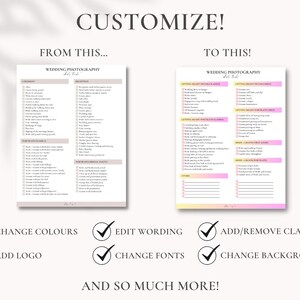 Wedding Photography Shot List | Wedding Photographer Shot List ...