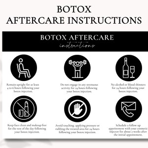 Illustrated Botox Aftercare Instructions | Botox Client Form | Botox ...