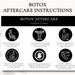 Illustrated Botox Aftercare Instructions | Botox Client Form | Botox ...