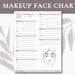 Editable Makeup Face Chart Makeup Artist Template Makeup - Etsy Canada