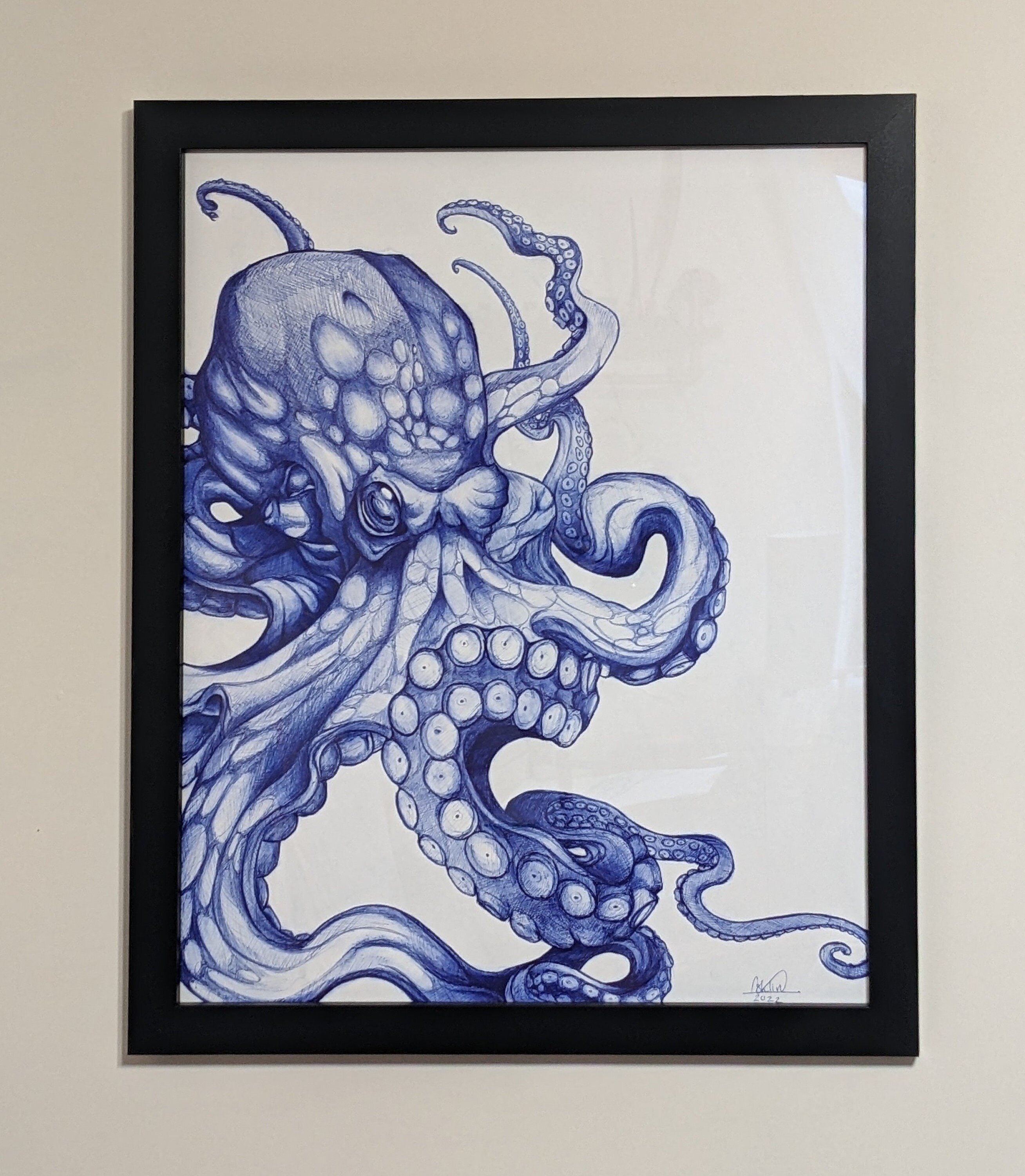 Original Art Print Octopus - Etsy