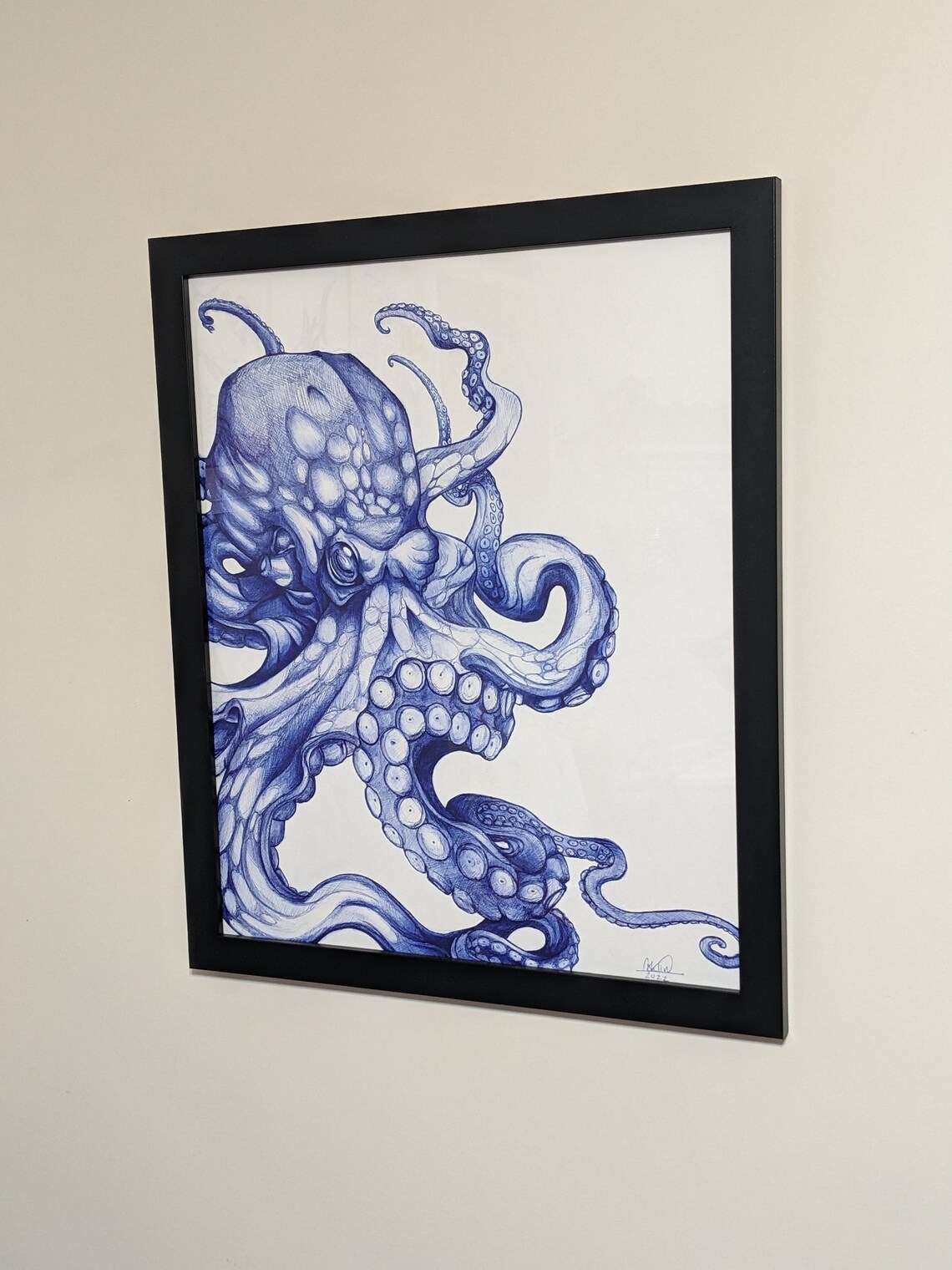 Original Art Print Octopus - Etsy
