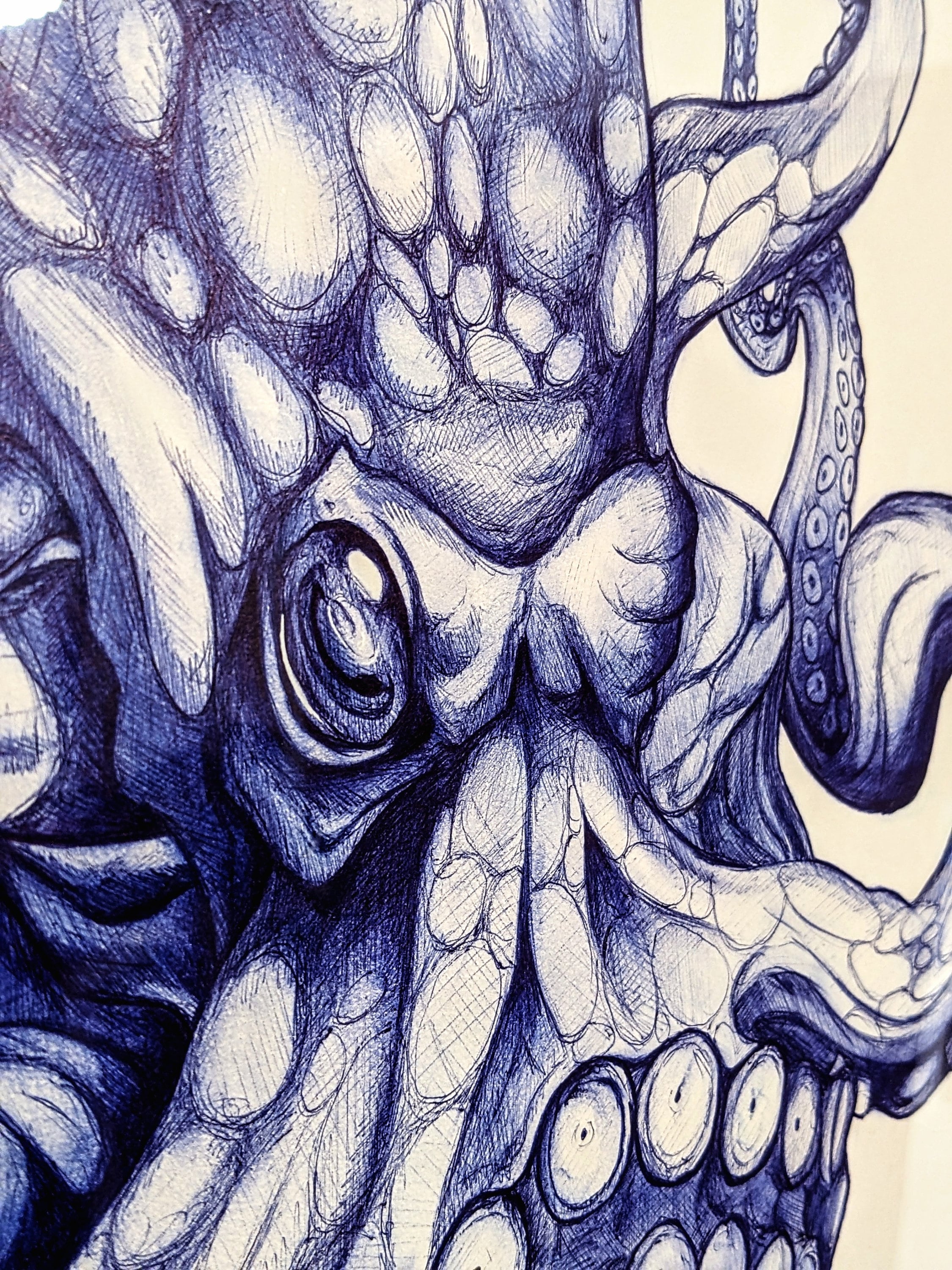 Original Art Print Octopus - Etsy