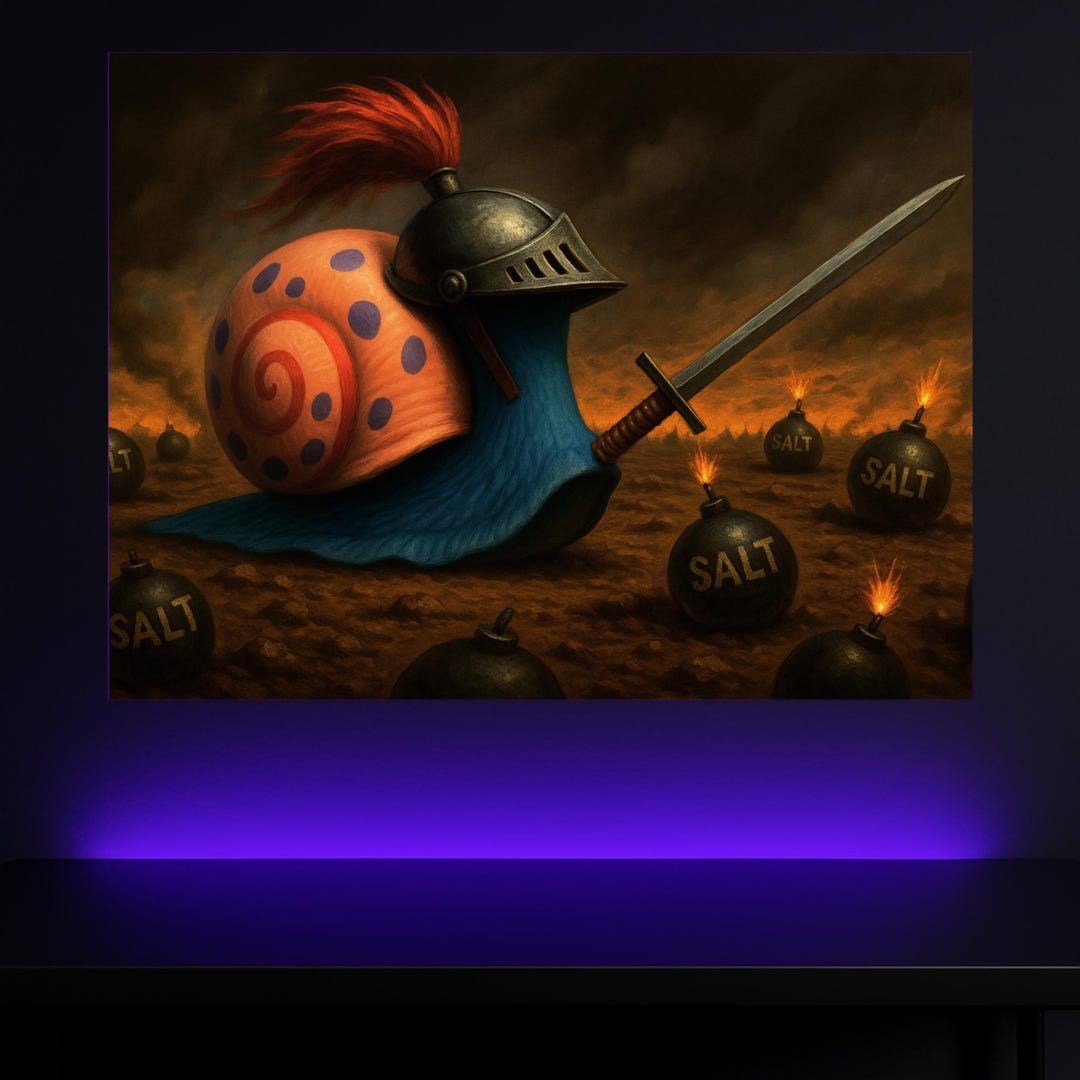 Gary the Brave - Spongebob-inspired Snail Knight Traverses Salt Bombs ...