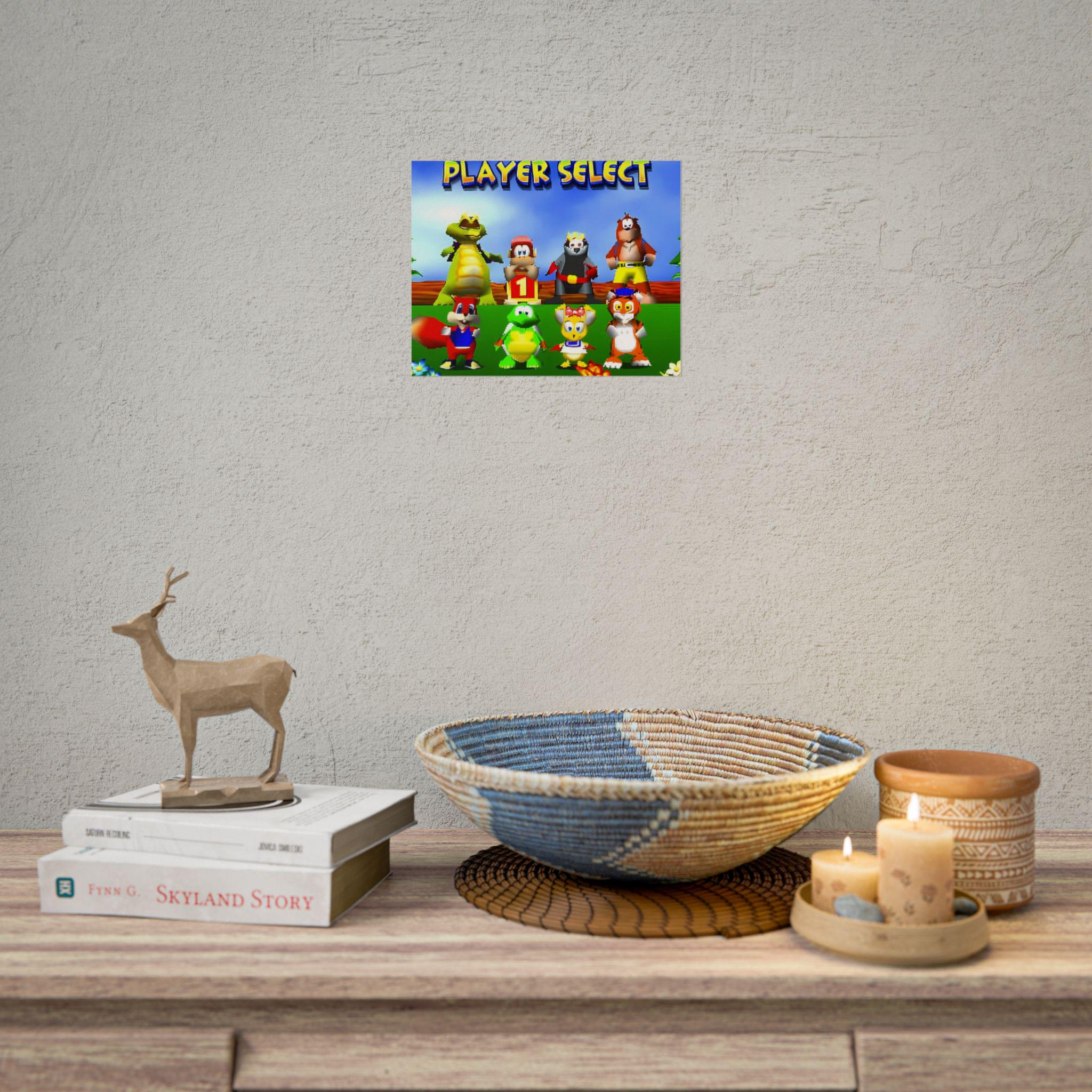 Retro Racing Game Poster - Character Select Screen Art Print - N64 ...
