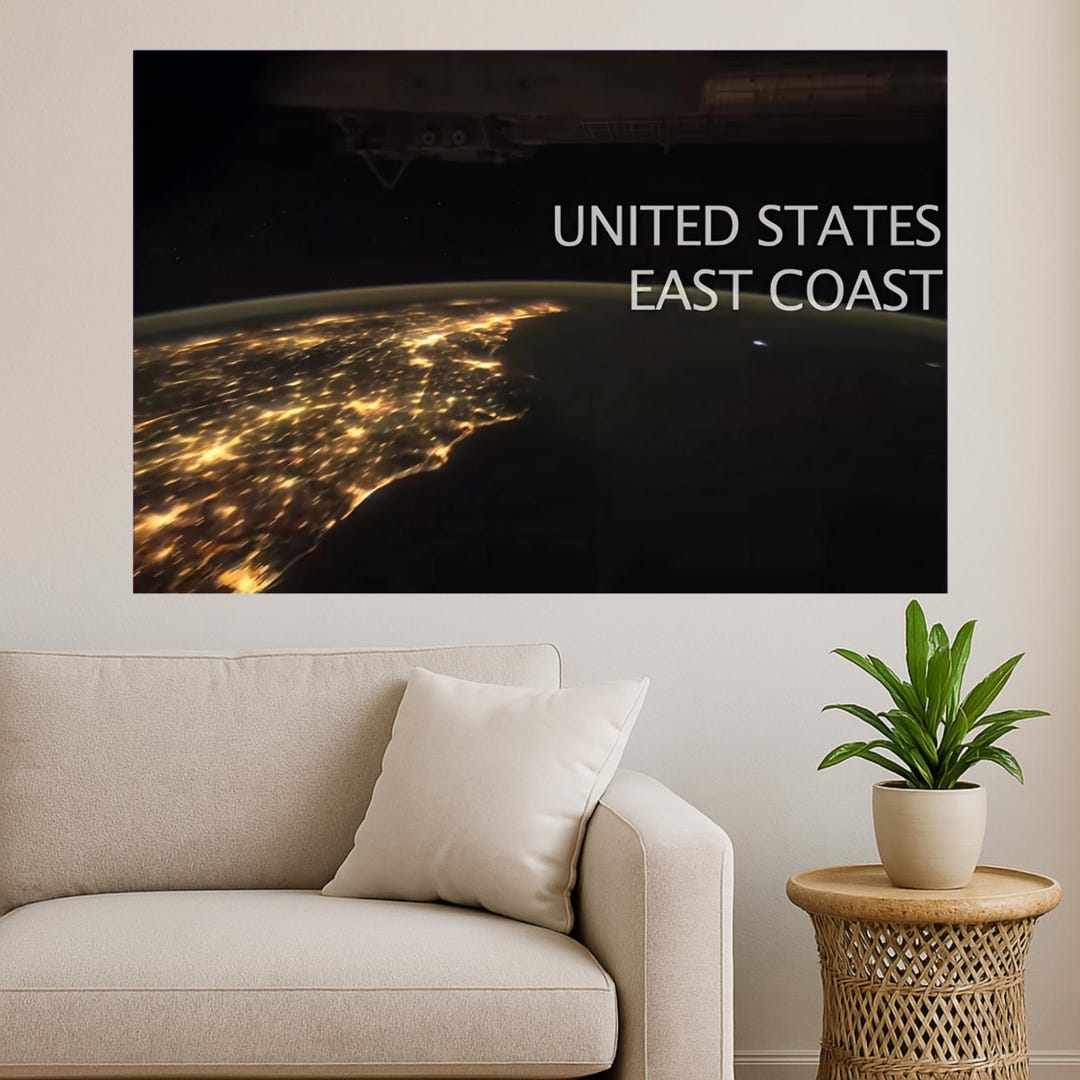 ISS Earth View Poster - International Space Station Action Shot - Earth ...