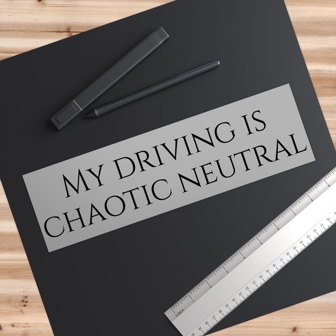 Alignment Chart Bumper Stickers - Dnd RPG Vinyl Decals - Fantasy Gaming ...