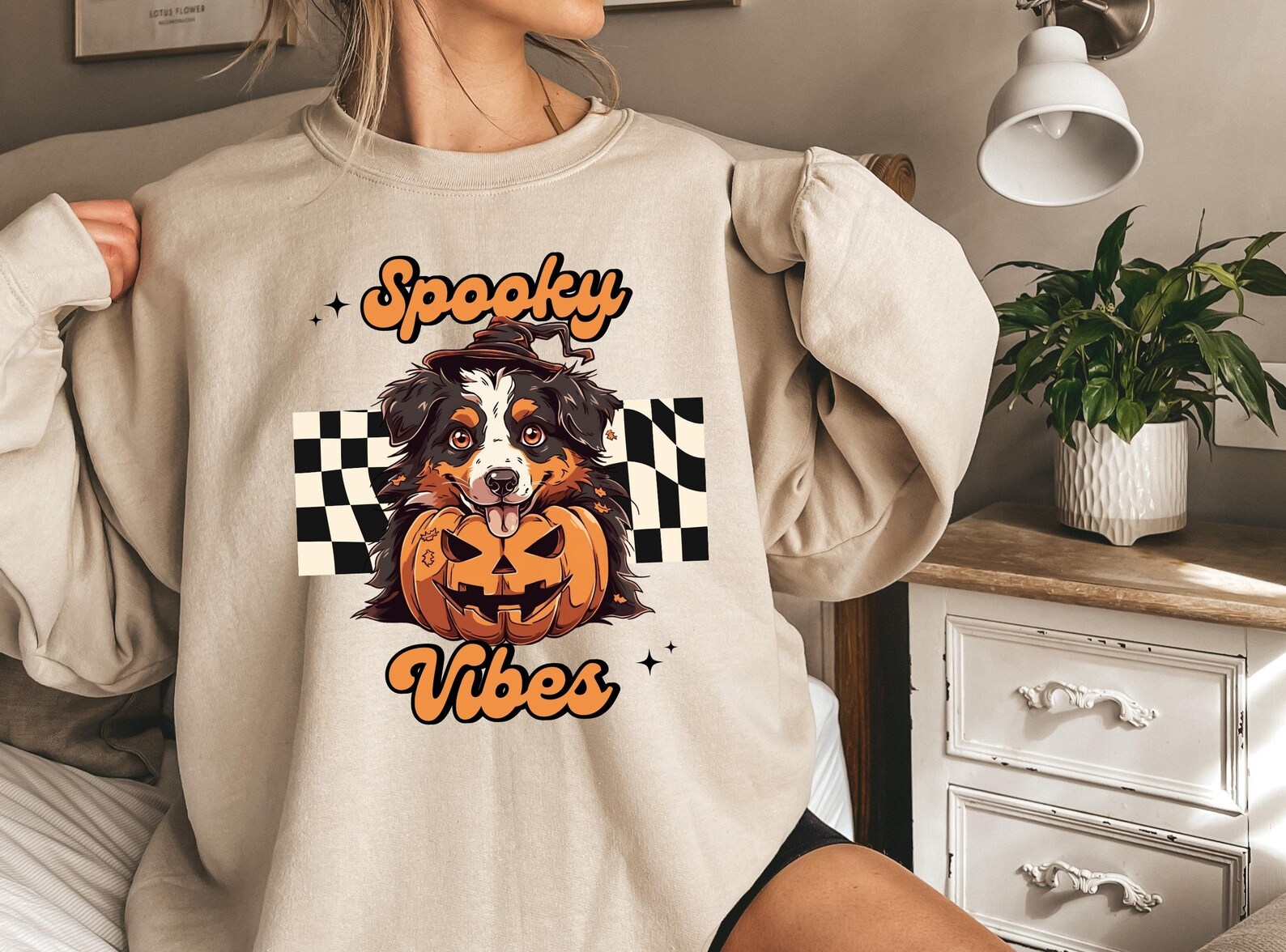 Vintage Halloween Aussie Shirt Spooky Australian Shepherd - Etsy