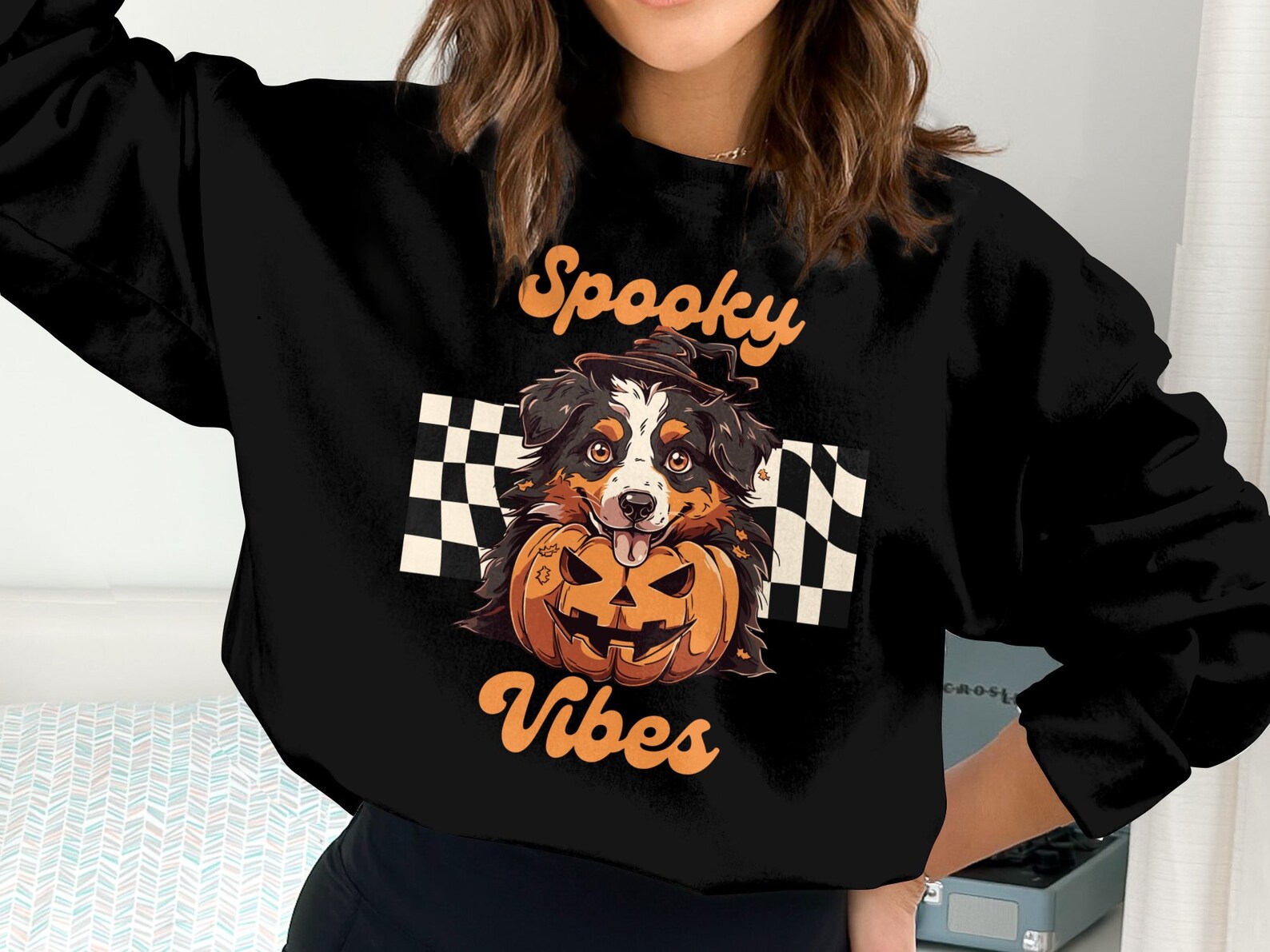 Vintage Halloween Aussie Shirt Spooky Australian Shepherd - Etsy