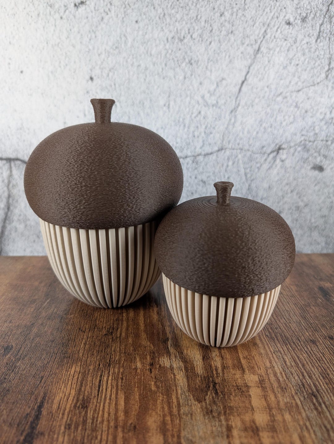 3D Printed Acorn Container: Autumn Decor Storage, Rustic Home Accent - Etsy