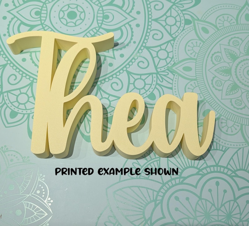 Custom Name STL File, Made to Order Personalised 3D Printed Standing ...
