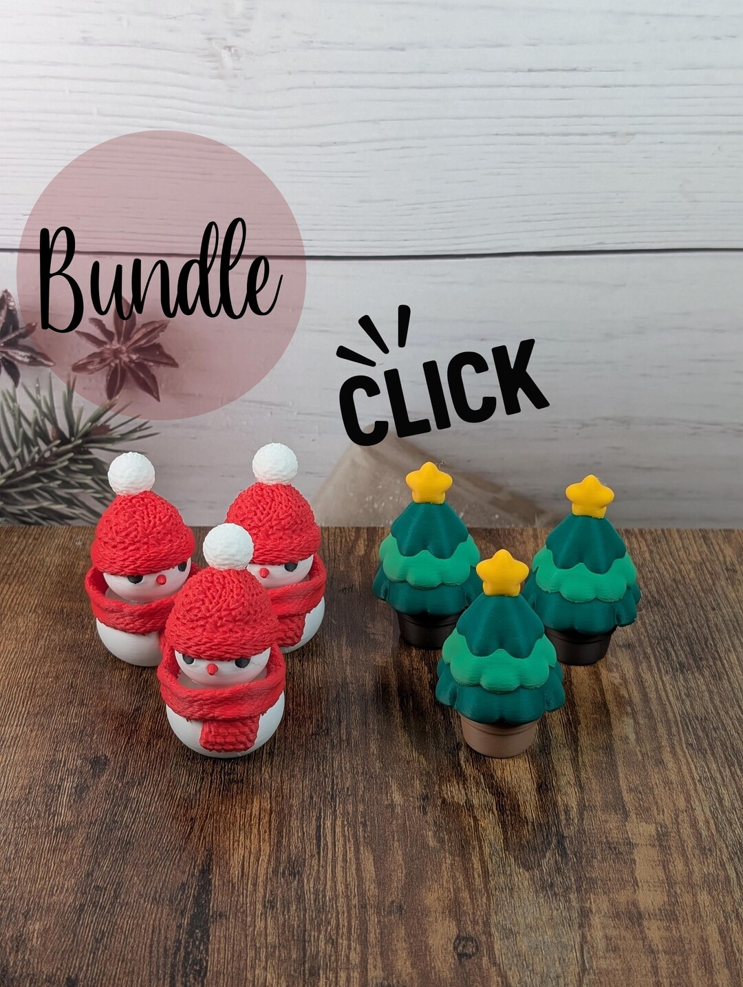 Christmas Fidget Clickers Set – Snowman & Tree Fidgets, Christmas ...