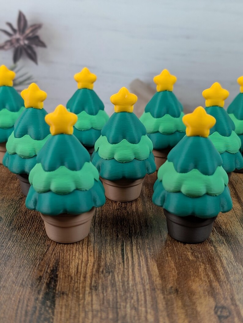 3D Printed Christmas Tree Clicker Toy, Christmas Anxiety Fidget - Etsy