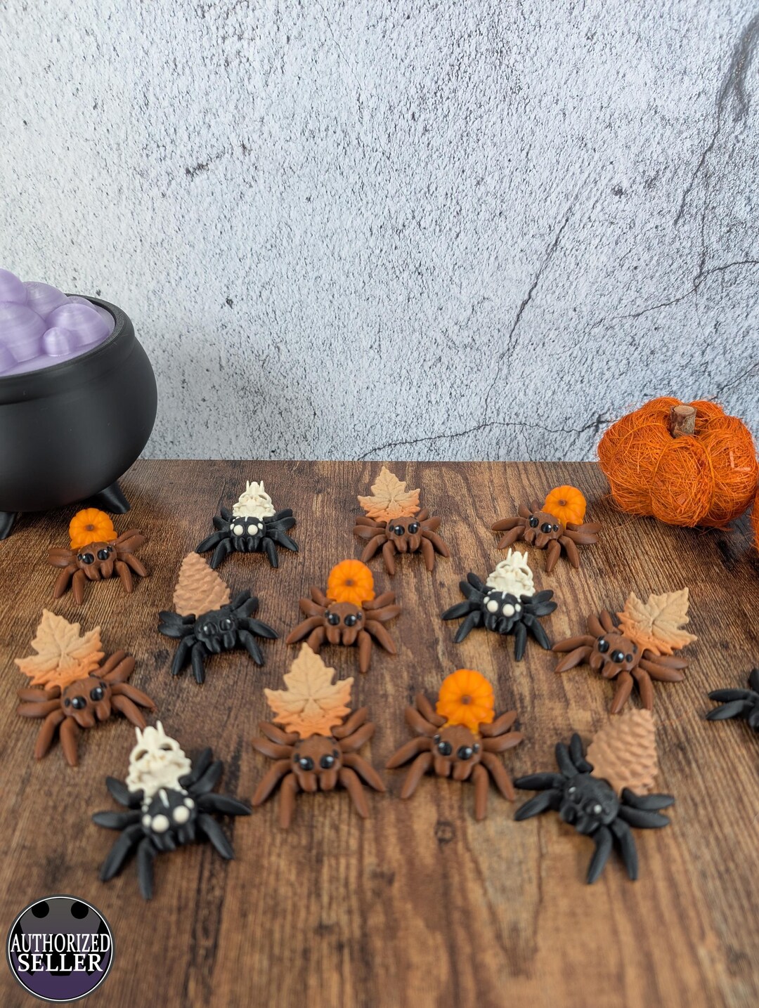 Articulated 3D Printed Spiders, Tiny Multipack Halloween Decorations ...