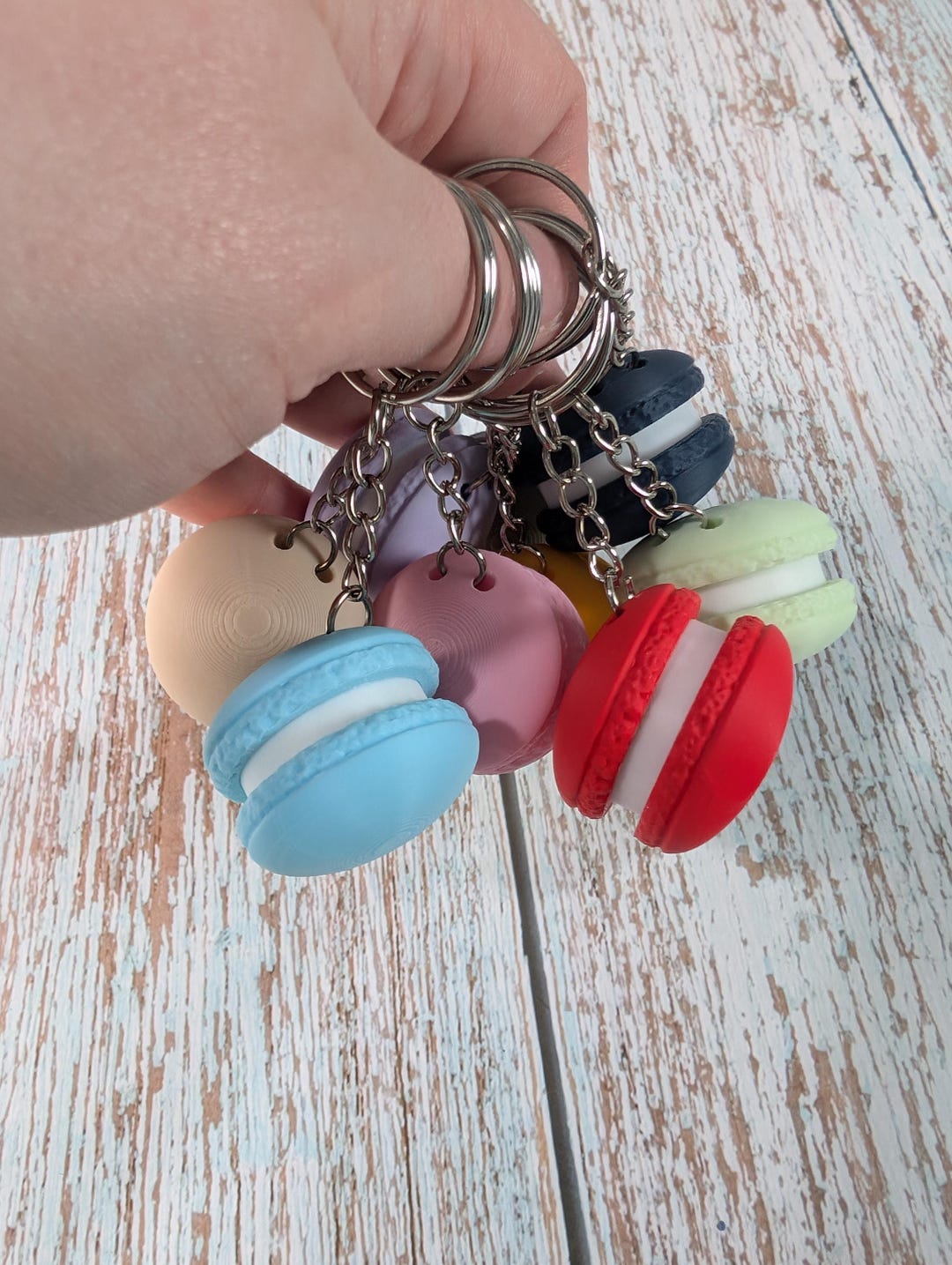 Colorful 3D Printed Macaron Clicker Keychain, Cute Fidget Keyring - Etsy