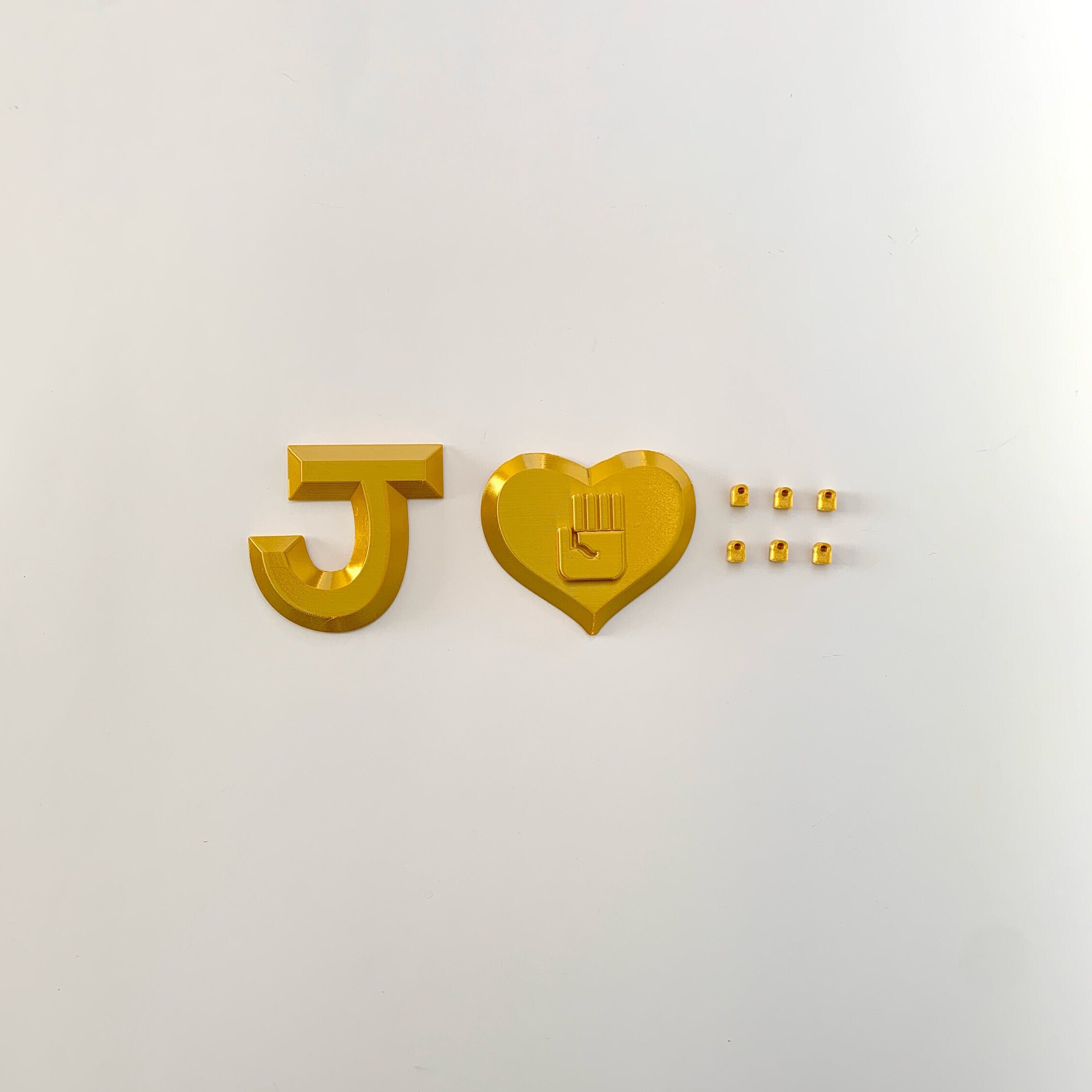 3D Printed J and Heart Hat Pins - Etsy