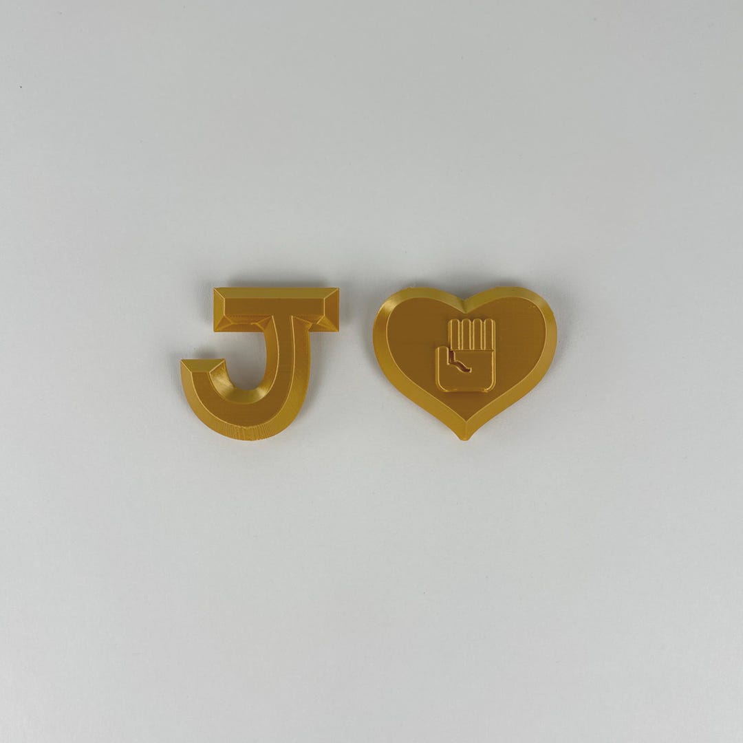 3D Printed J and Heart Hat Pins - Etsy