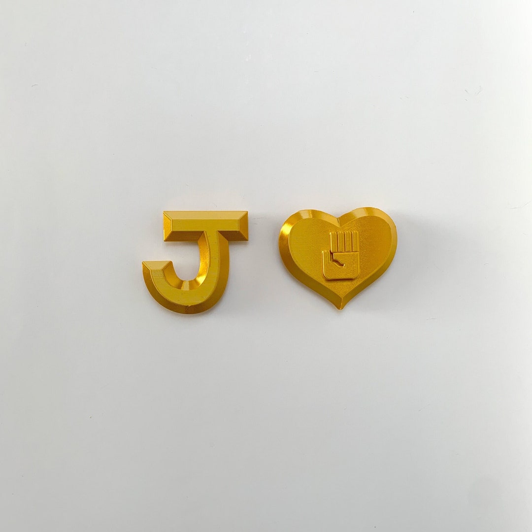 3D Printed J and Heart Hat Pins - Etsy