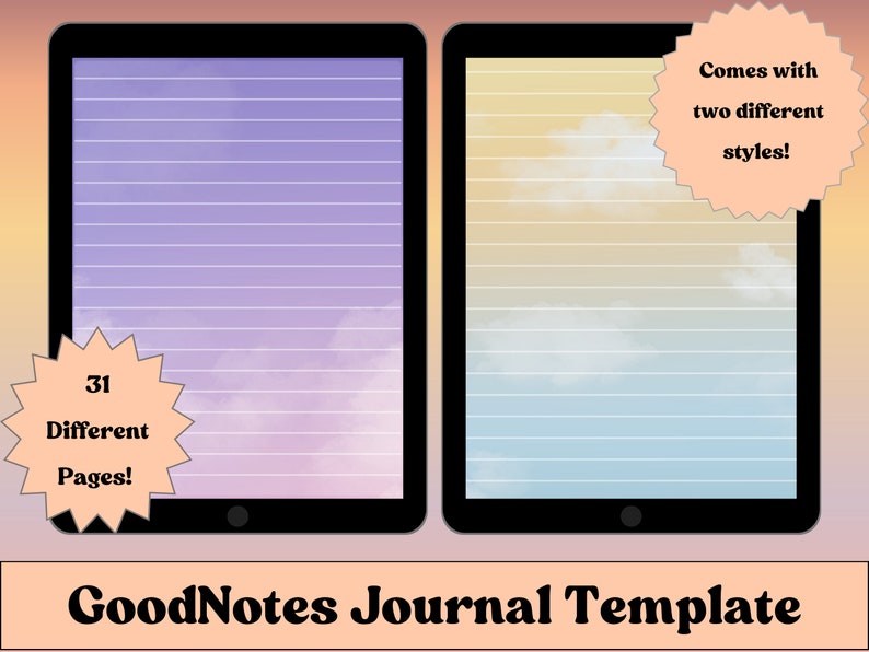 Goodnotes Journal Template Bundle, Goodnotes Book Journal, Digital ...