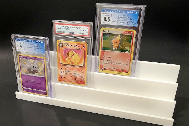 3D Printed Trading Card Display Stand | Graded Trading Card Stand - Etsy