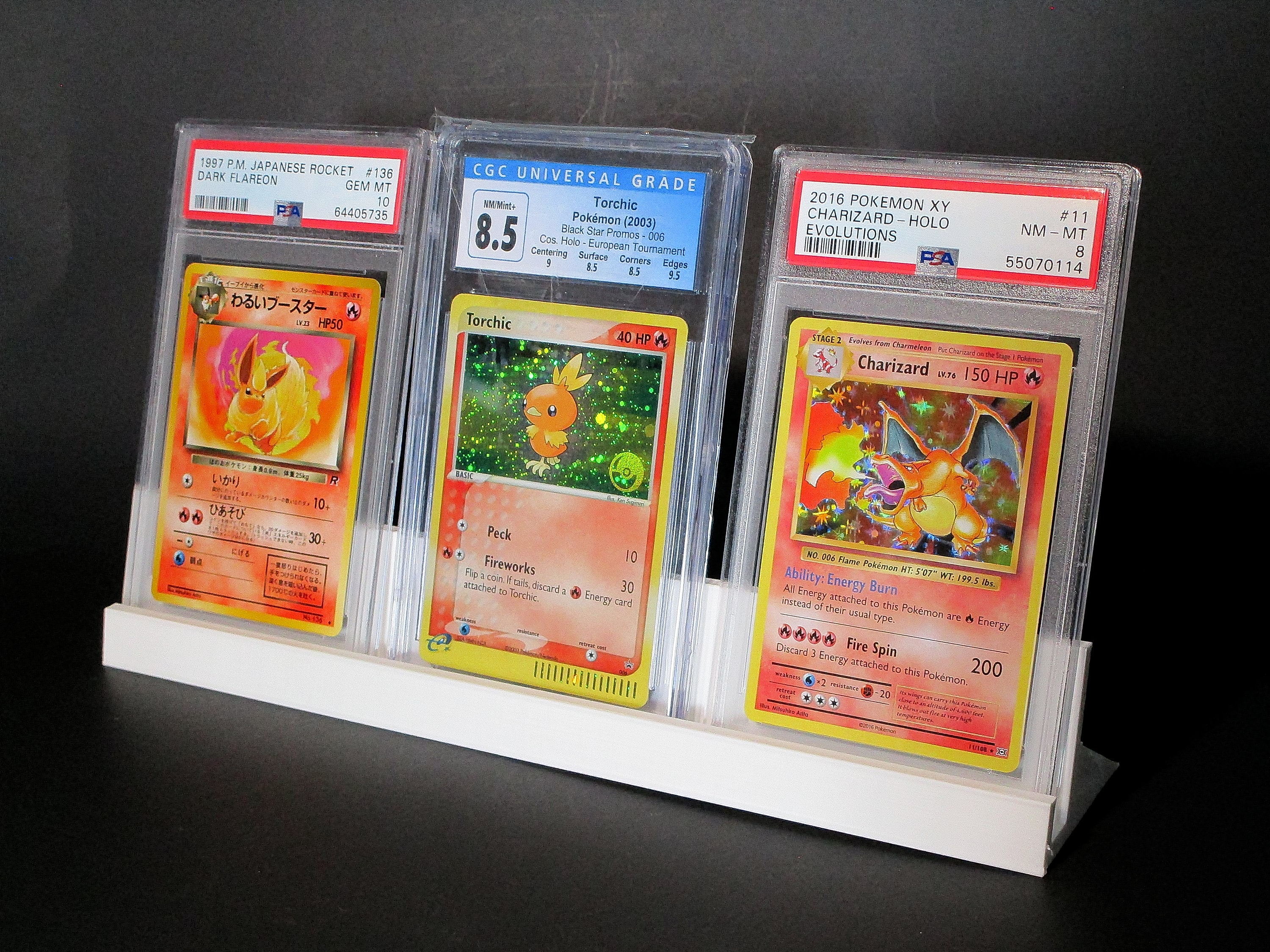 3D Printed Trading Card Display Stand | Graded Trading Card Stand - Etsy