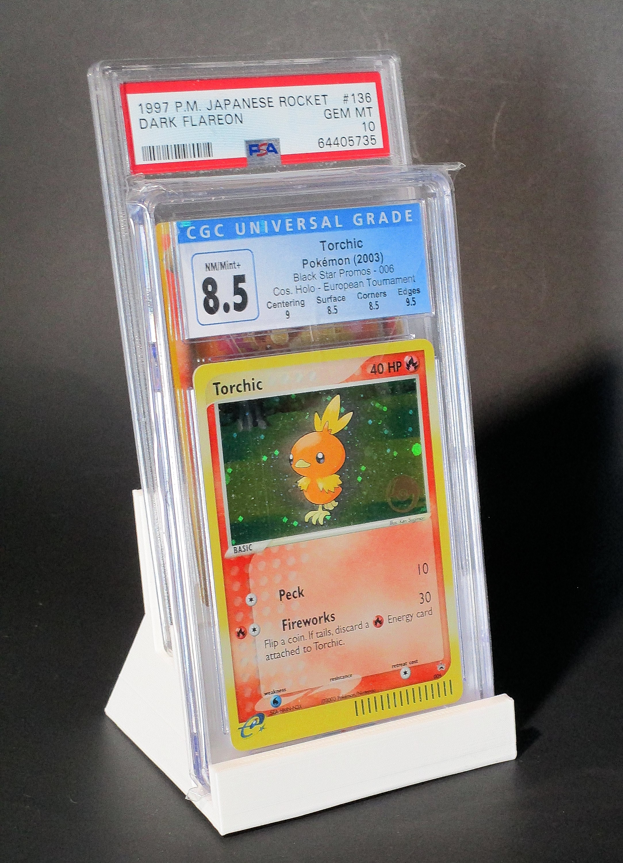 3D Printed Trading Card Display Stand | Graded Trading Card Stand - Etsy