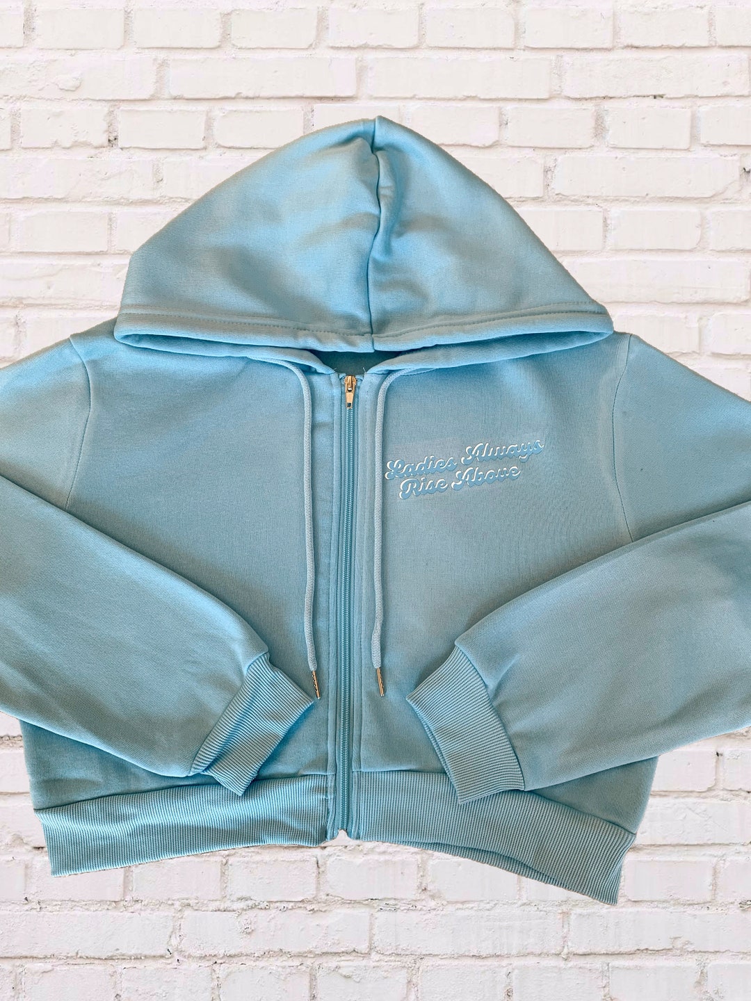 Taylor Swift-baby Blue Cropped Zip-up - Etsy