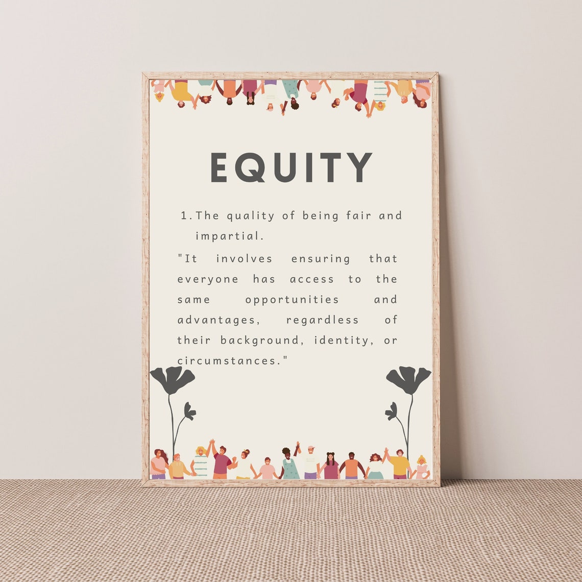 Diversity Definition Set of 3 DEI Equity Inclusion Poster Social Worker ...