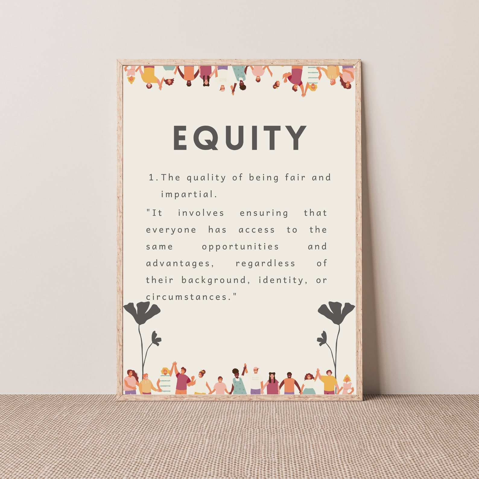 Diversity Definition Set of 3 DEI Equity Inclusion Poster Social Worker ...