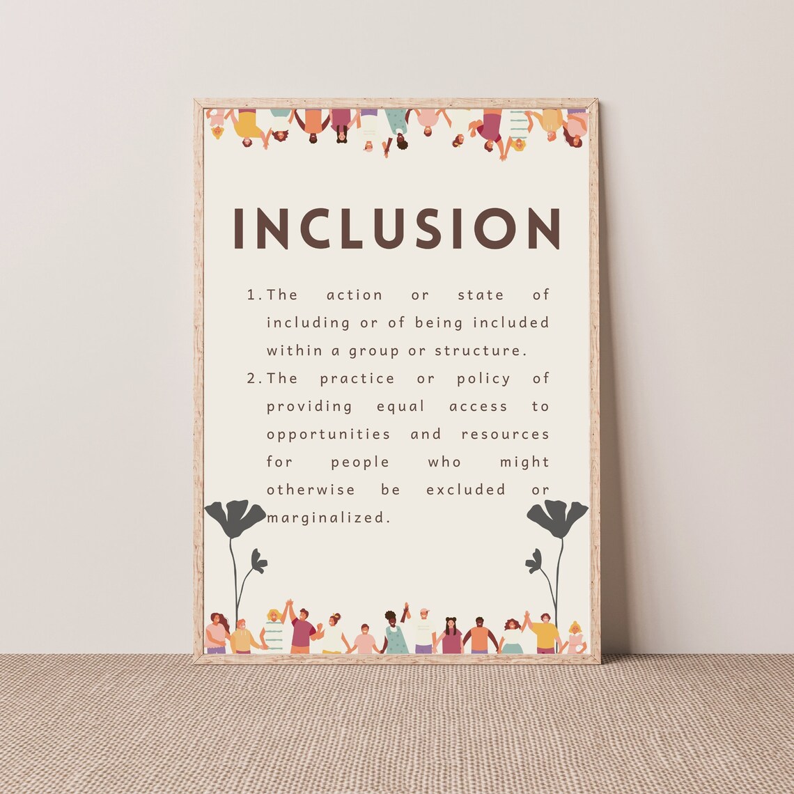 Diversity Definition Set of 3 DEI Equity Inclusion Poster Social Worker ...