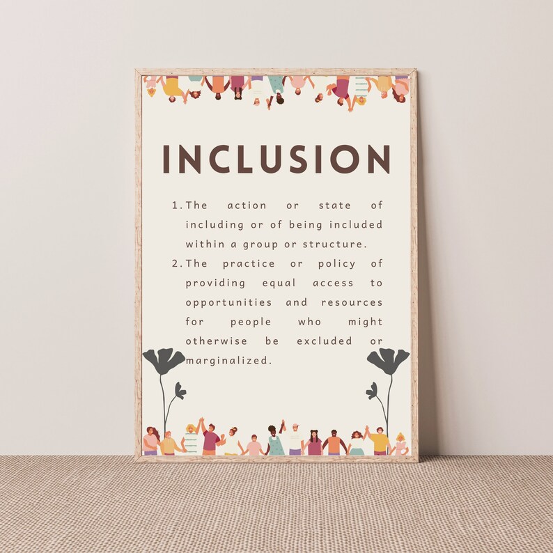 Diversity Definition Set of 3 DEI Equity Inclusion Poster Social Worker ...