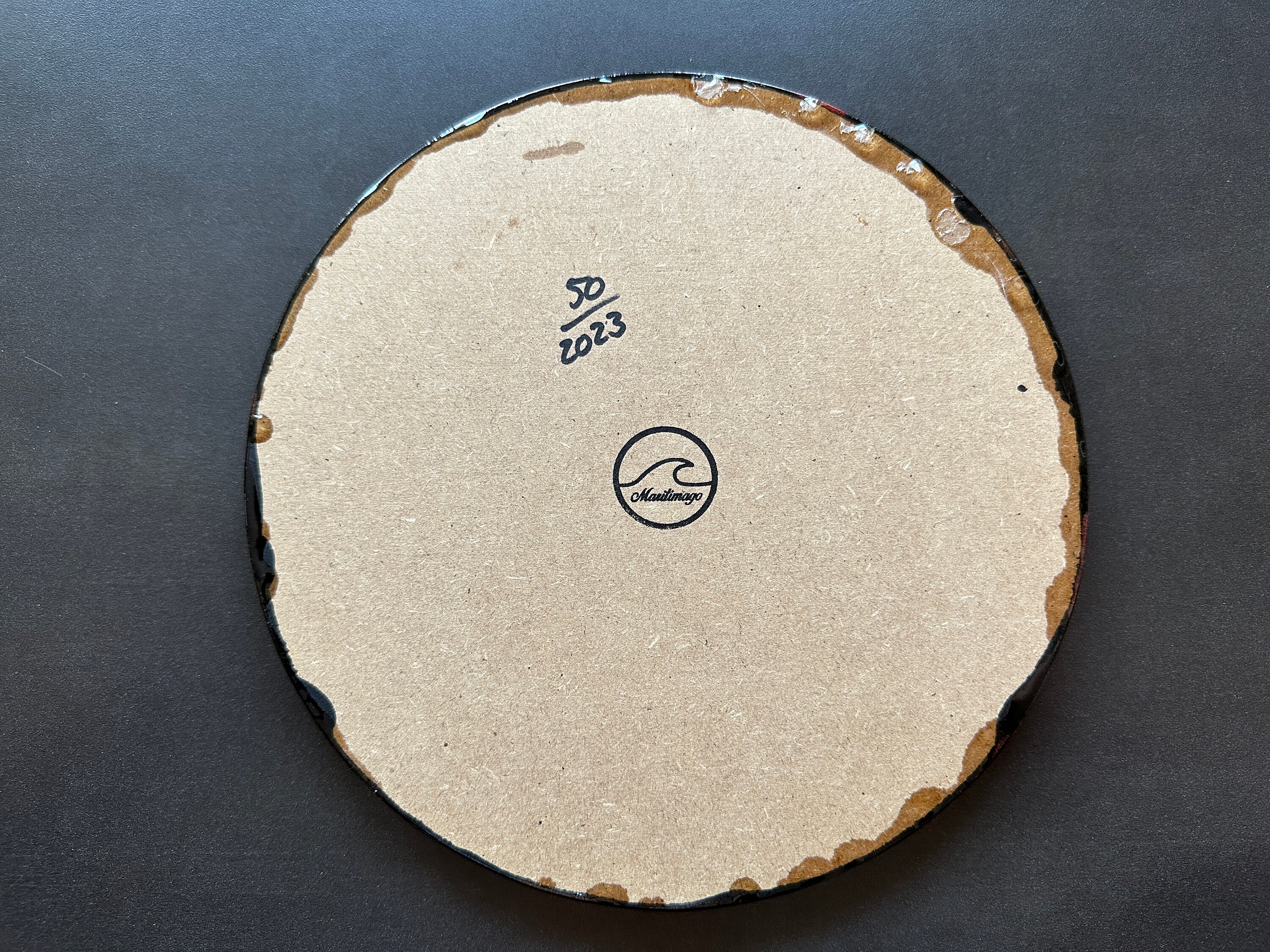Acrylic Painting on MDF Disc - Pouring Technique, Resin Finish ...