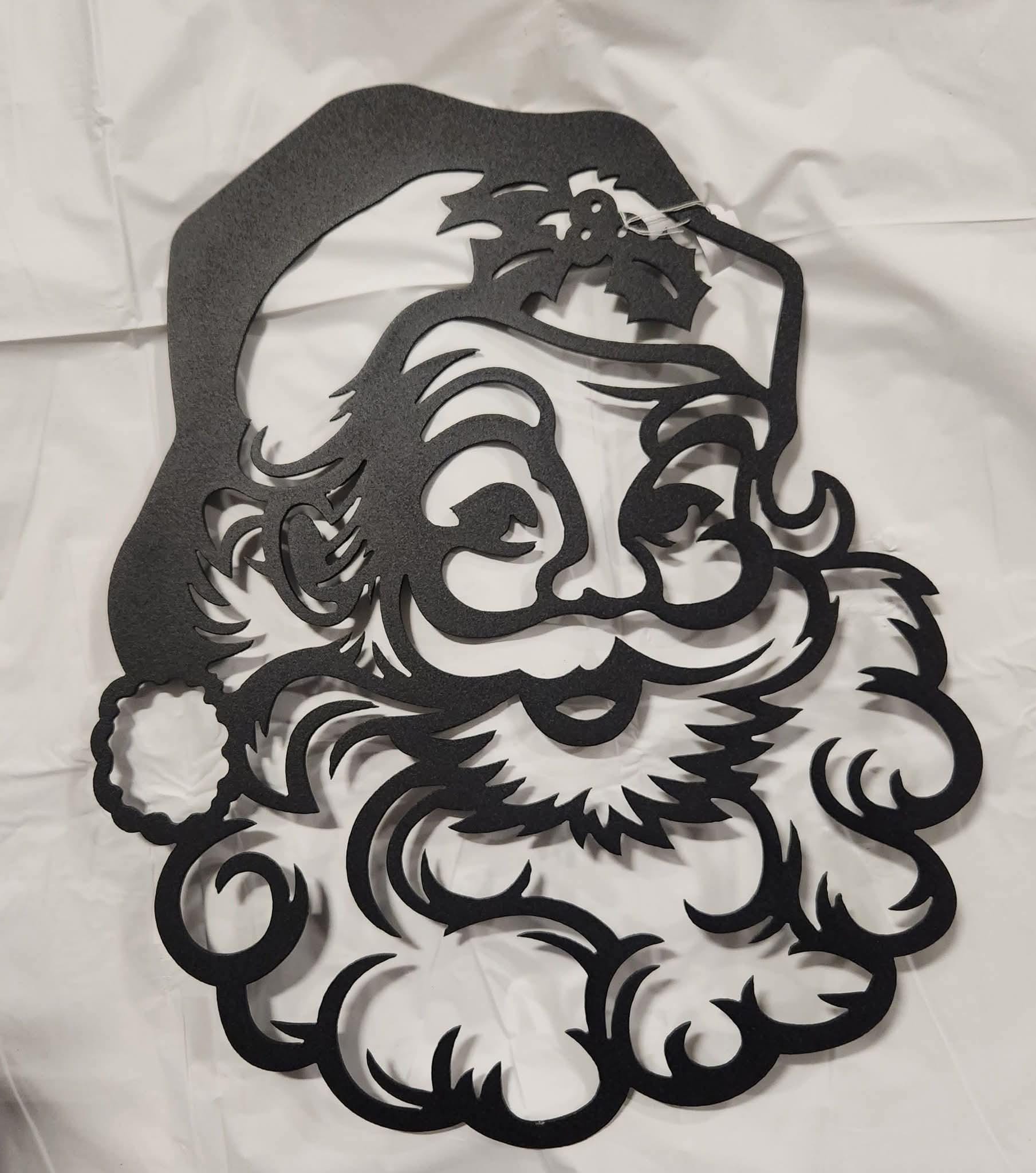 Santa Metal Wall Art - Etsy