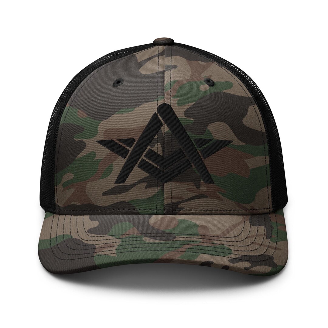 Masonic Camouflage Trucker Hat Square & Compass - Etsy
