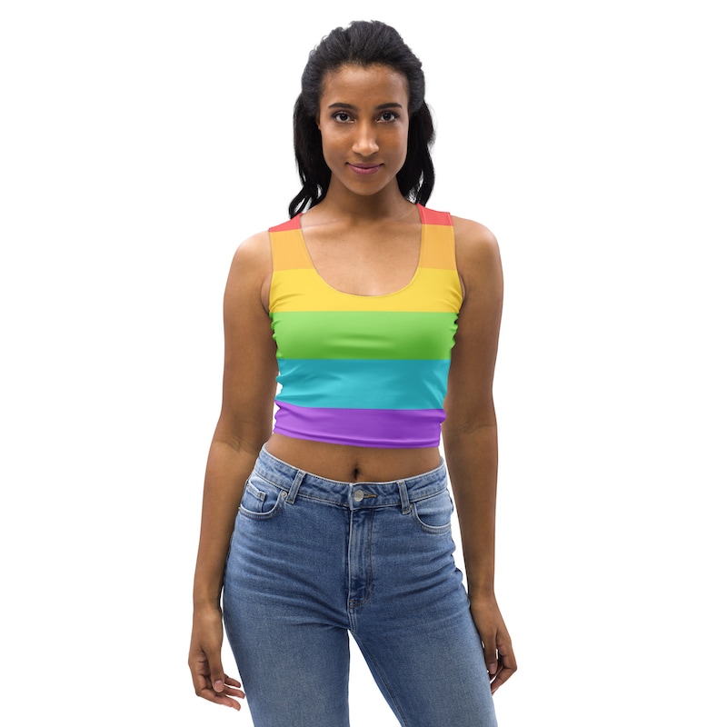 Rainbow Crop Top - Etsy