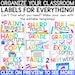 Classroom Supply Labels Bright Decor Rainbow Classroom Decor Classroom ...