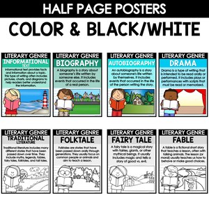 Reading Genre Posters With Classroom Library Labels | Genre Posters ...