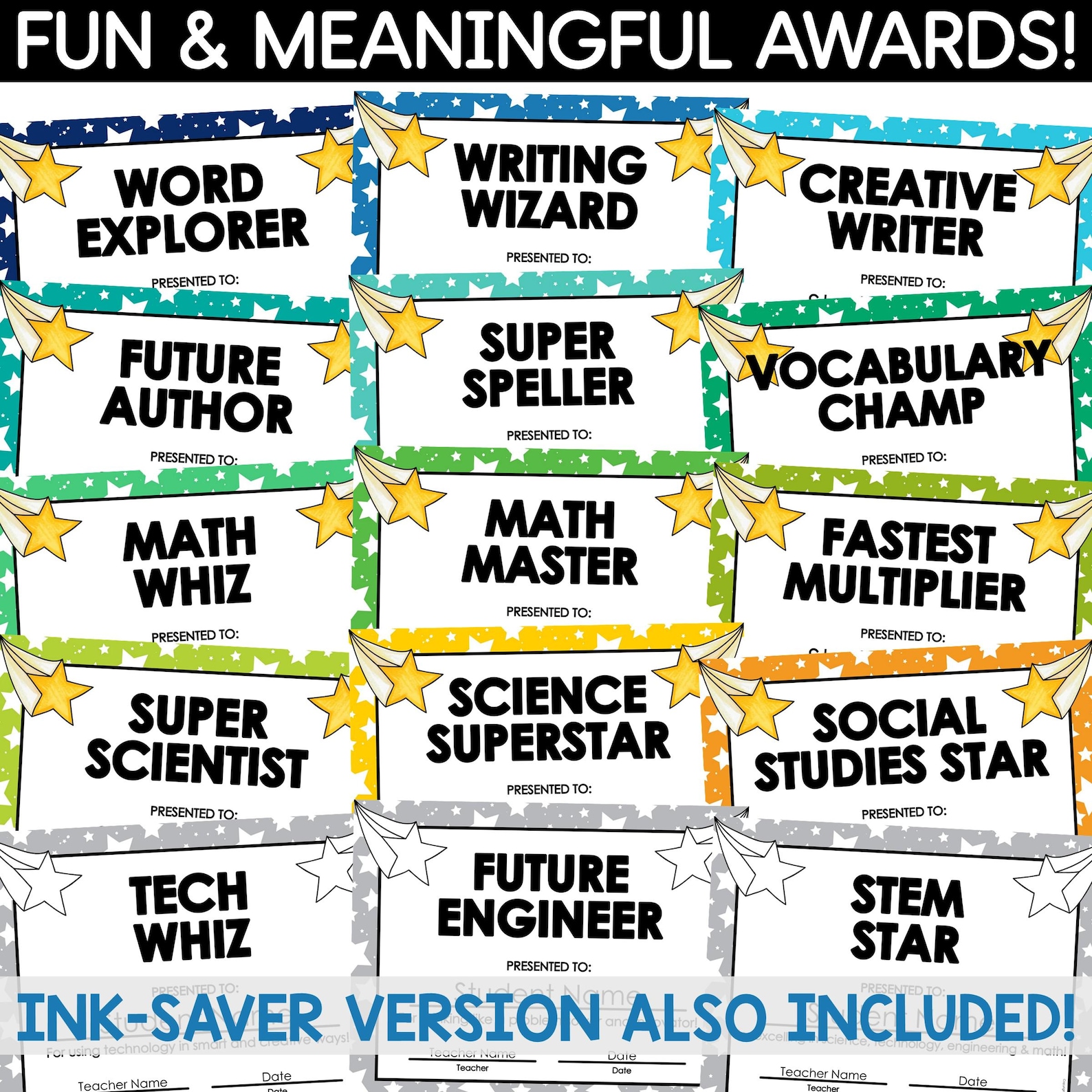 End of Year Awards Ceremony, Editable Superlative Awards for Teachers ...
