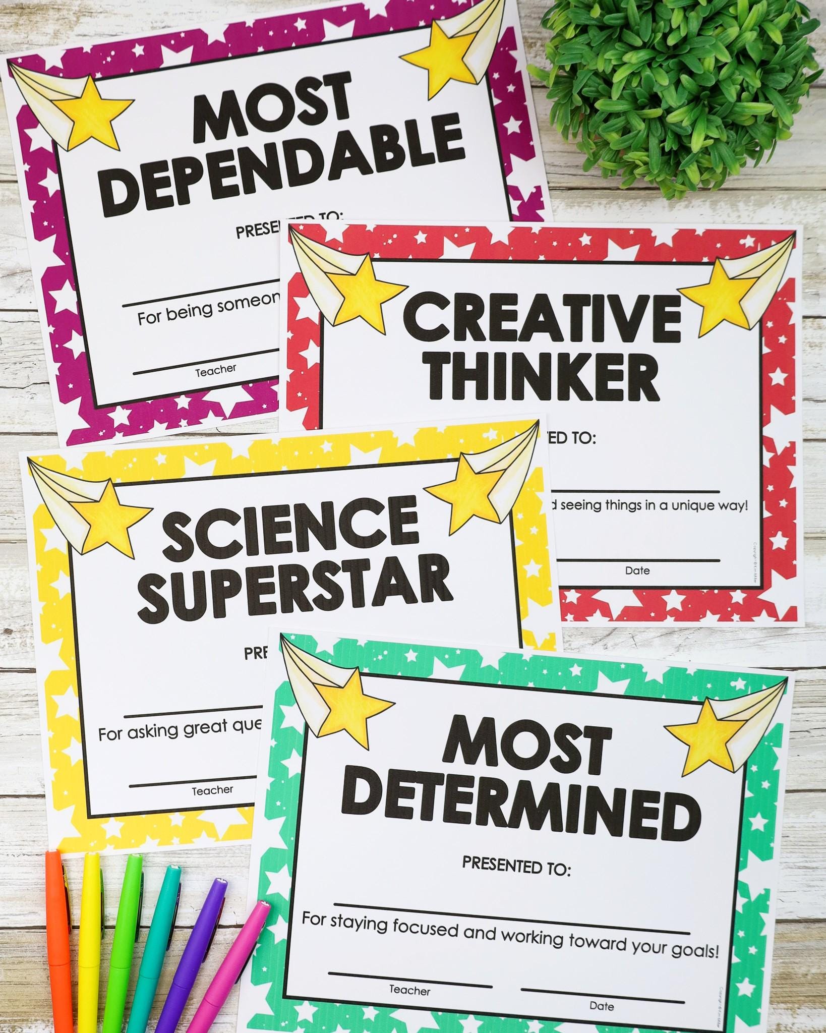 End of Year Student Awards Bundle | Editable Certificates for Classroom ...
