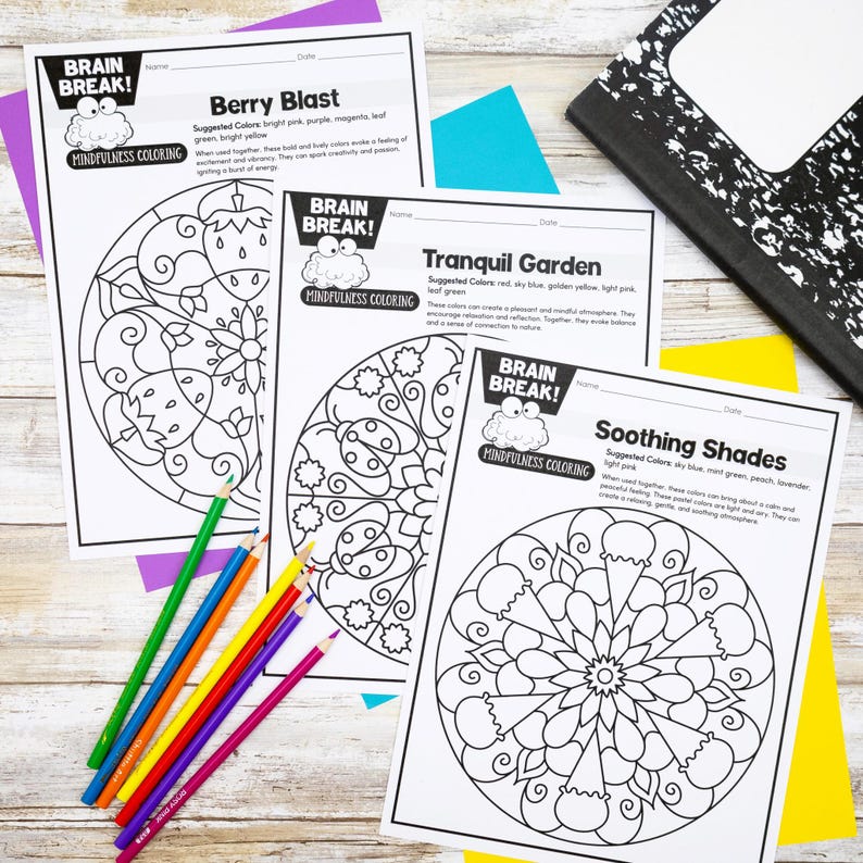 Mindfulness Coloring Pages Activities for Kids | Coloring Pages for ...