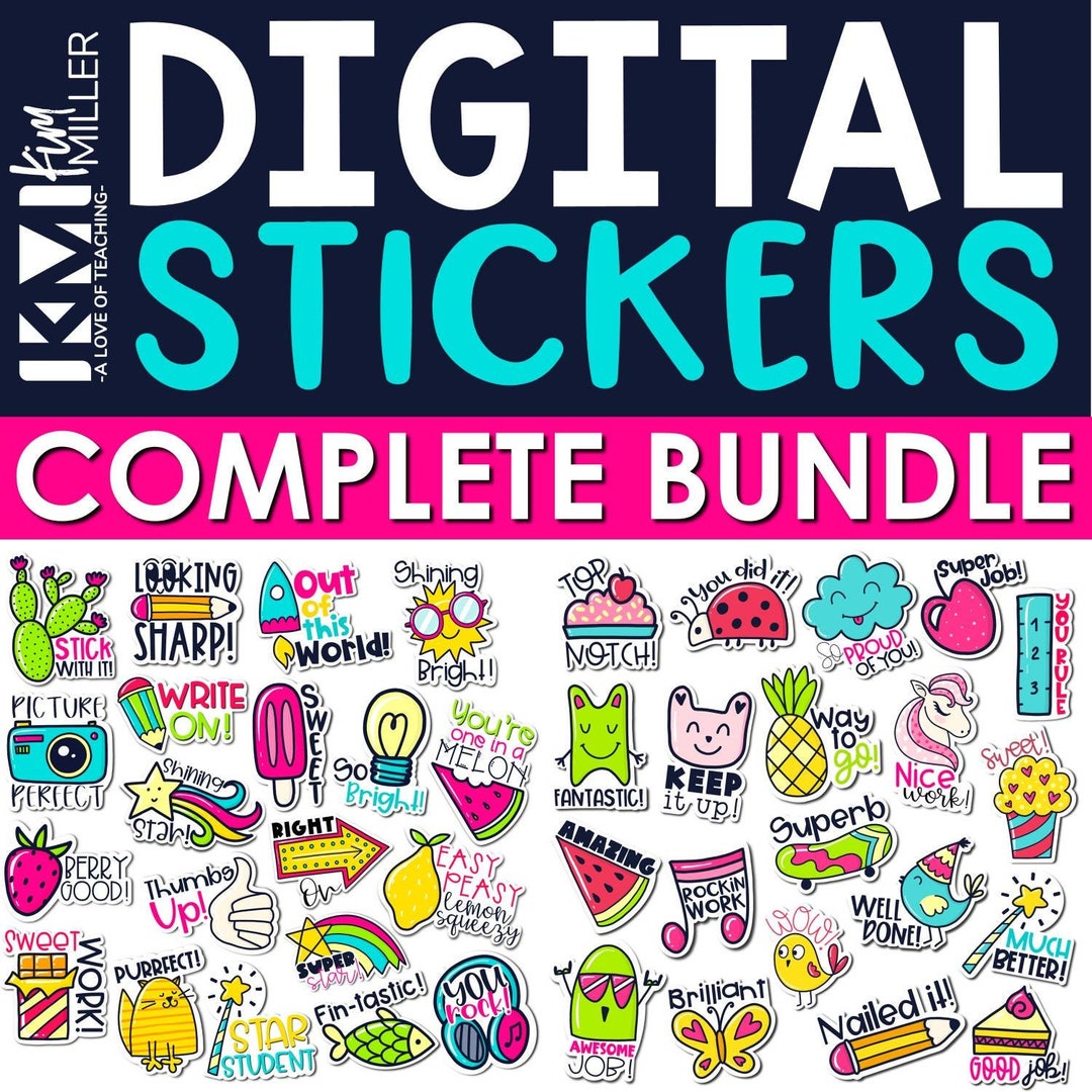 Digital Stickers for Teachers Digital Stickers for Student Work School ...