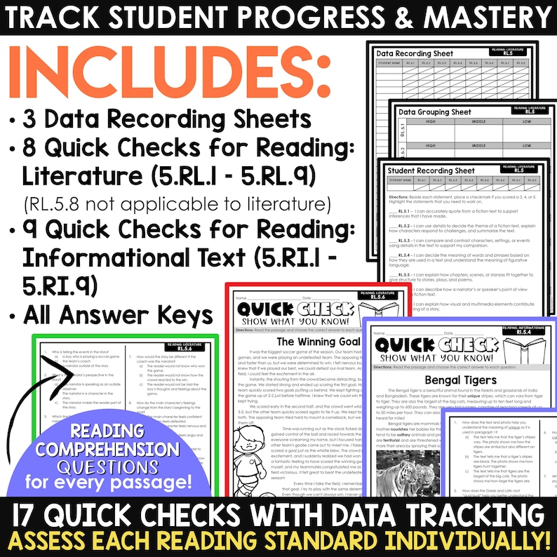 5th Grade Reading Comprehension Passages & Questions, 5th Grade Reading ...