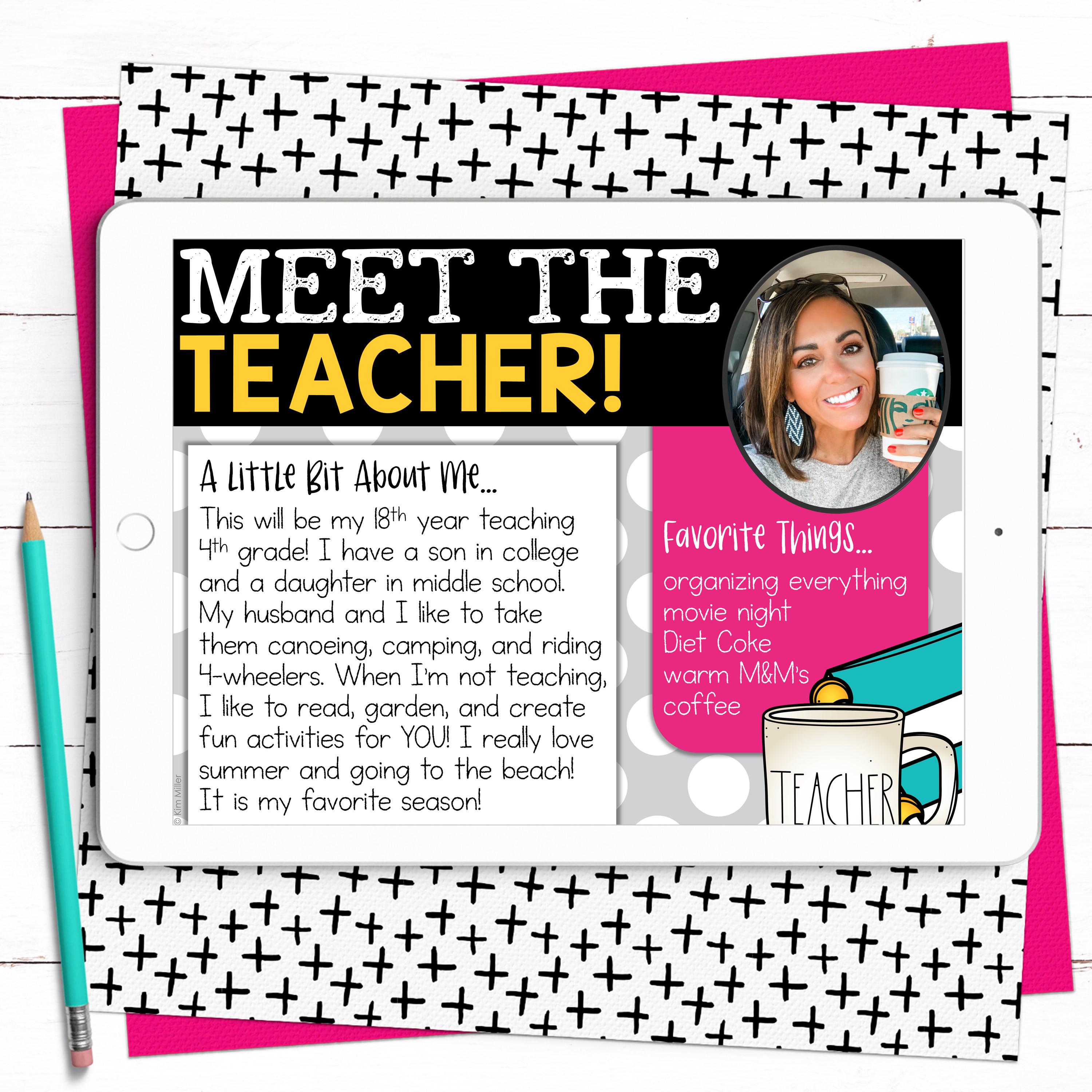 Back to School Slides Templates EDITABLE | Meet the Teacher Slideshow ...